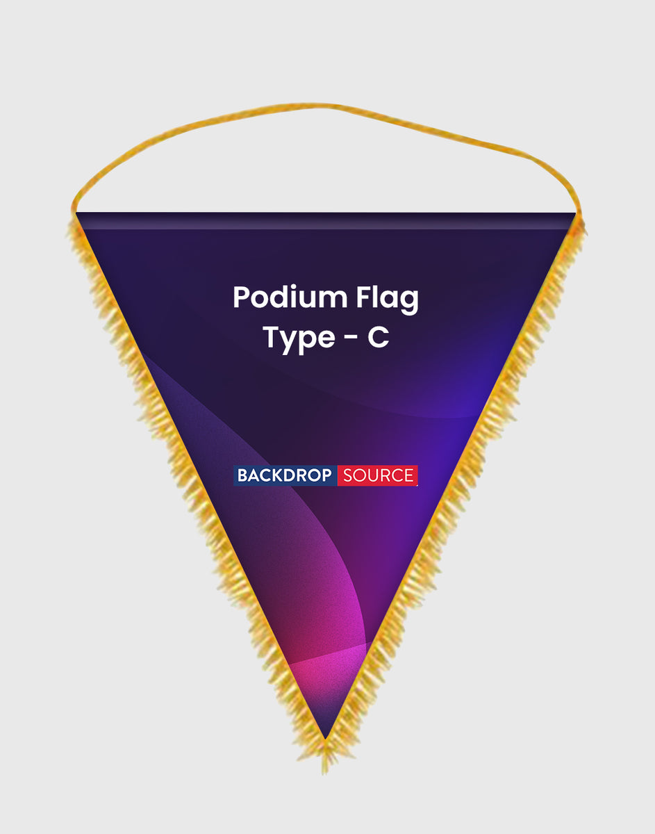 Custom Podium Banner Printing | Lectern Flags for Events USA – Backdropsource Canada