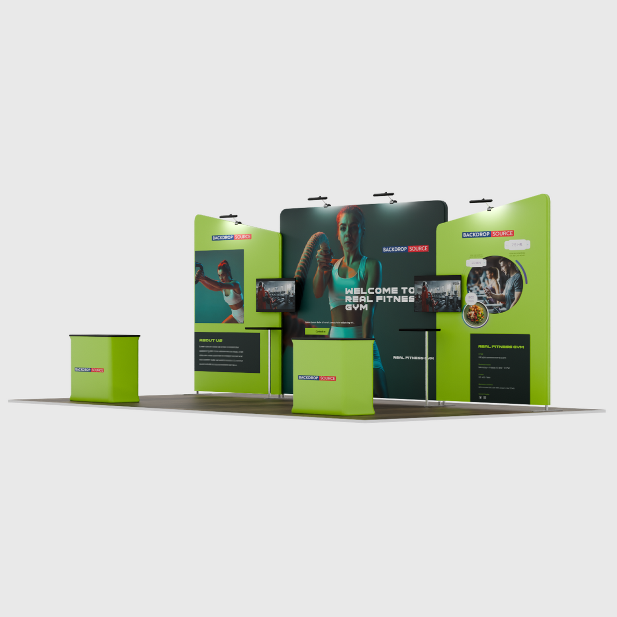 20x10 Portable Exhibit Display – Model 6 | Trade Show Booth Canada – Backdropsource Canada