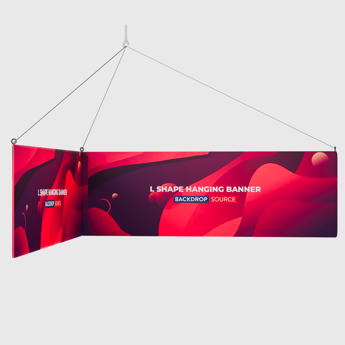 L Shape Hanging Banner – Trade Show Overhead Display Canada – Backdropsource Canada