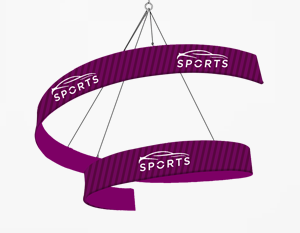 Float Your Message with the Spiral Hanging Banner – Backdropsource Canada