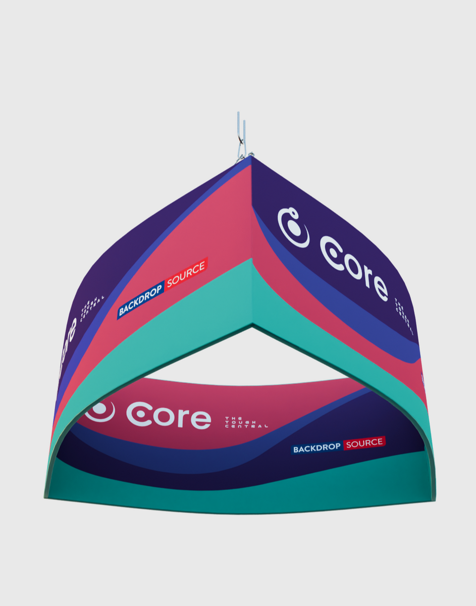 Curved Triangle Hanging Banner – Overhead Trade Show Display Canada ...