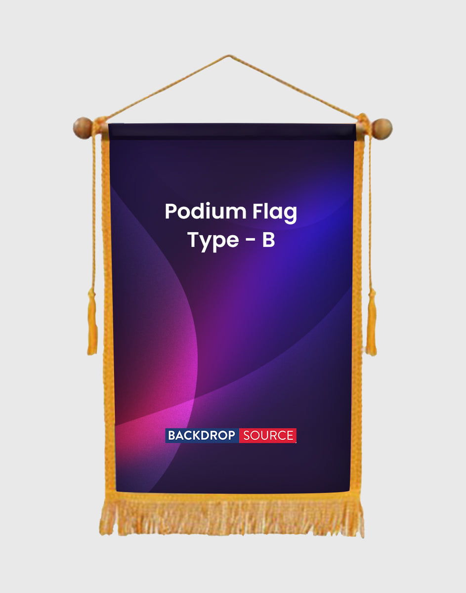 Custom Podium Banner Printing | Lectern Flags for Events USA ...