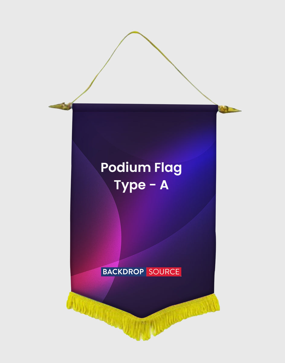 Custom Podium Banner Printing | Lectern Flags for Events USA – Backdropsource Canada