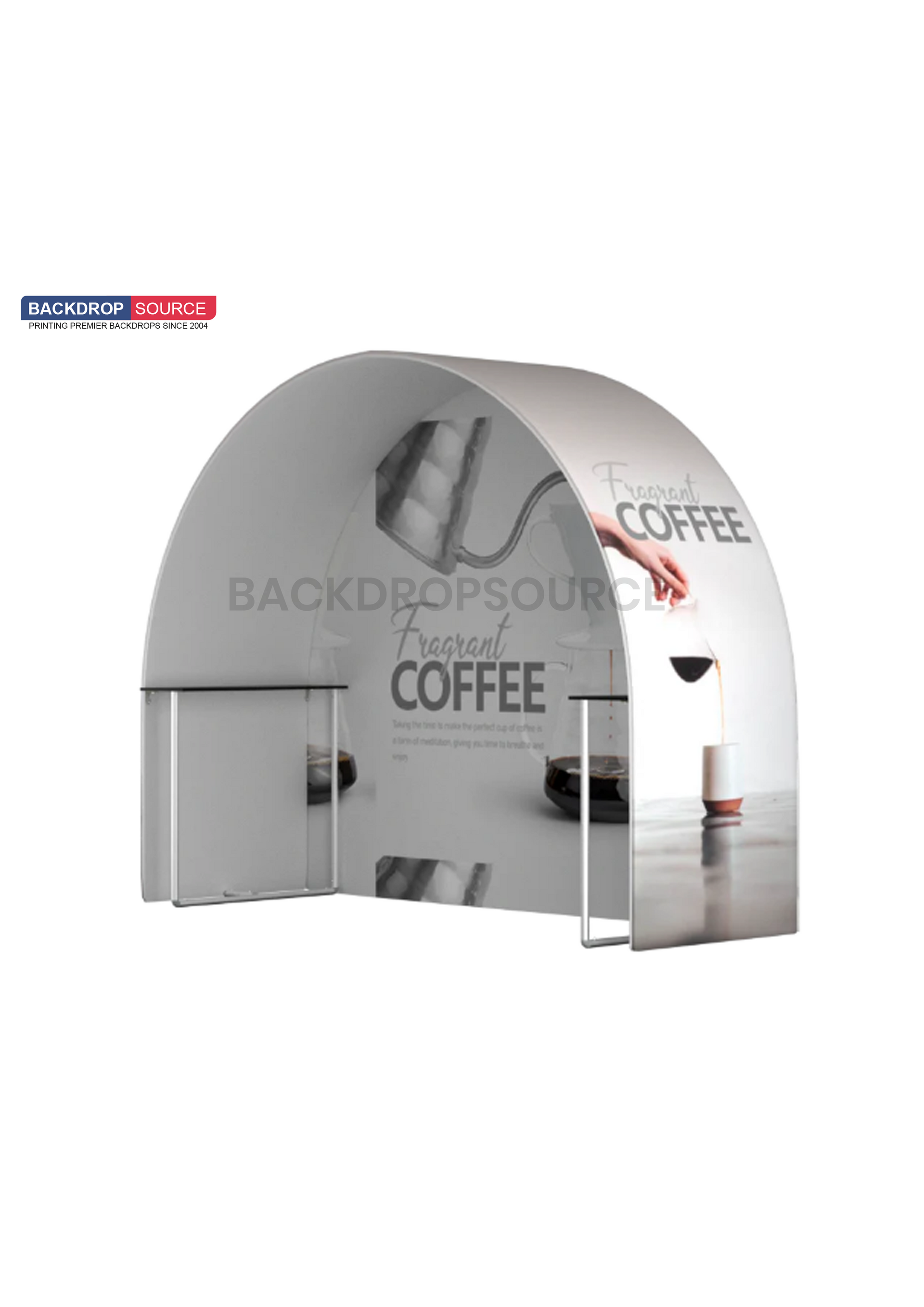 Round Arch Trade Show Booth with Built-In Shelf Canada | Expo Display ...