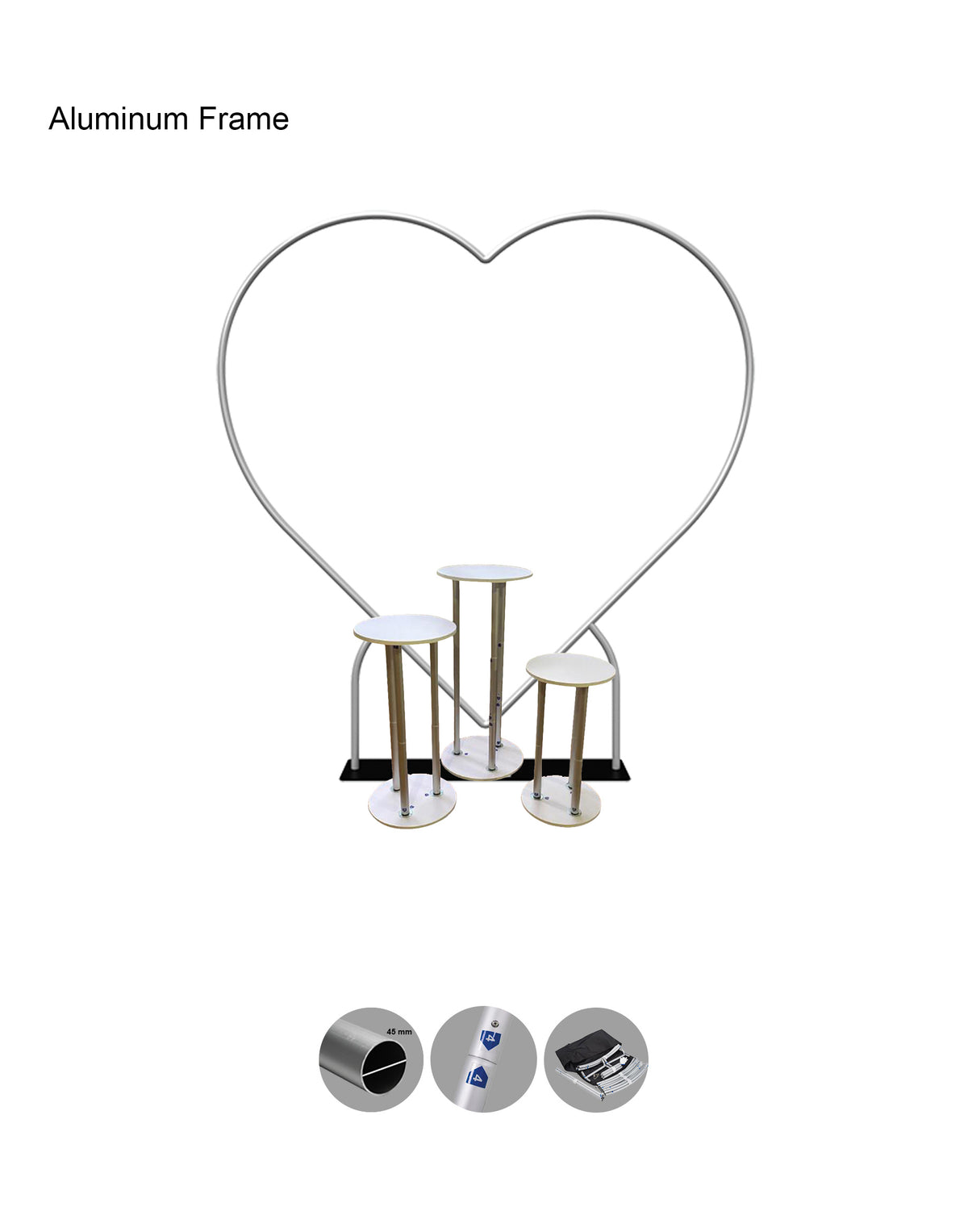 Heart Shaped Backdrop with Plinth Printing – Backdropsource Canada