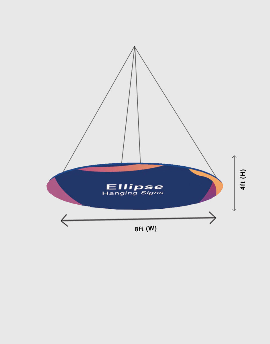 Sky Tube Hanging Banner - Ellipse Face Down – Backdropsource Canada