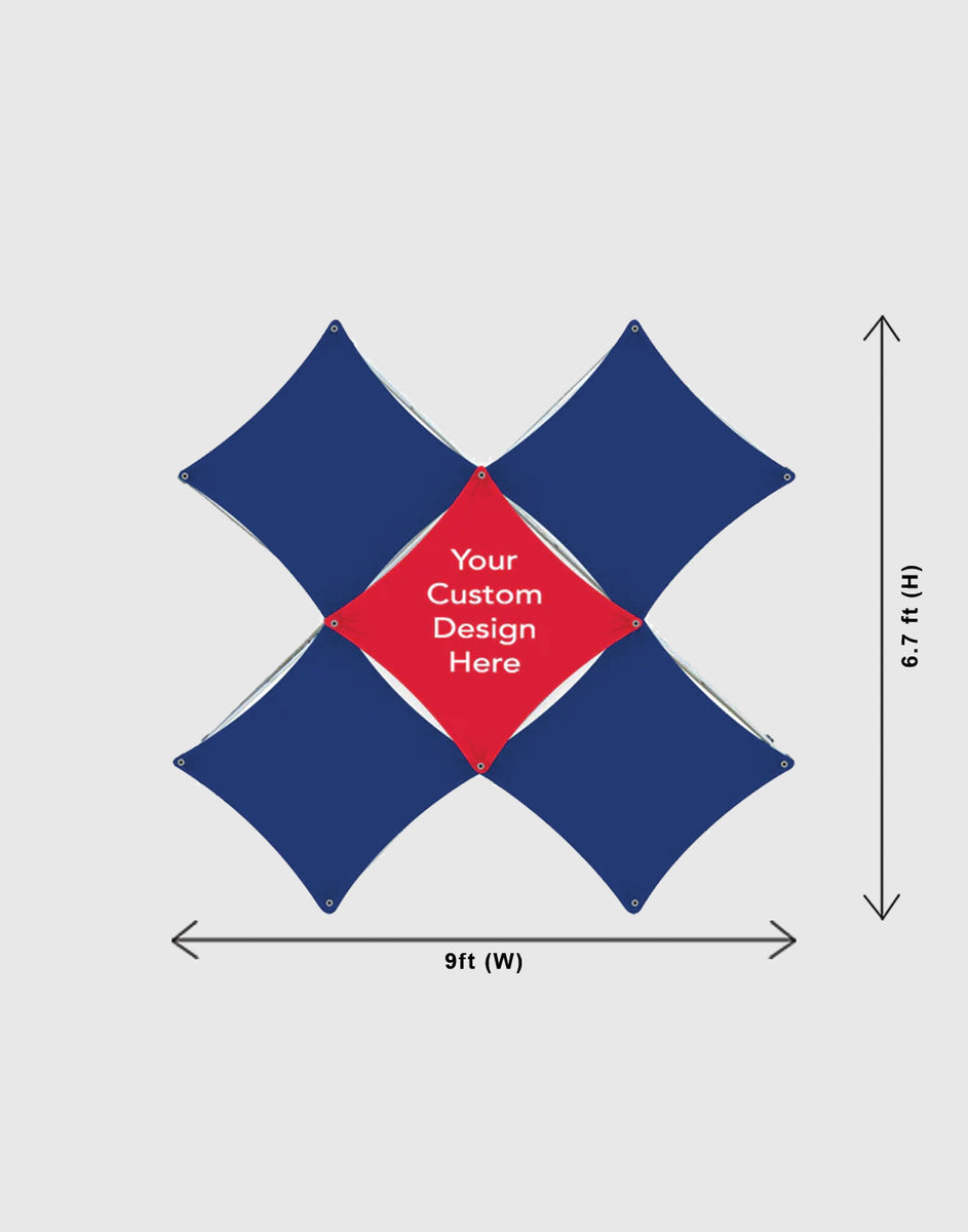 X Pop up Geometrix Grid Display – Backdropsource Canada